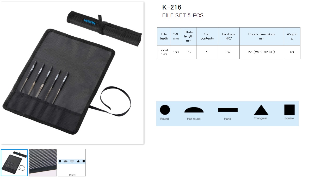 Ichiban Precision Sdn Bhd - Hozan - HOZAN FILE SET